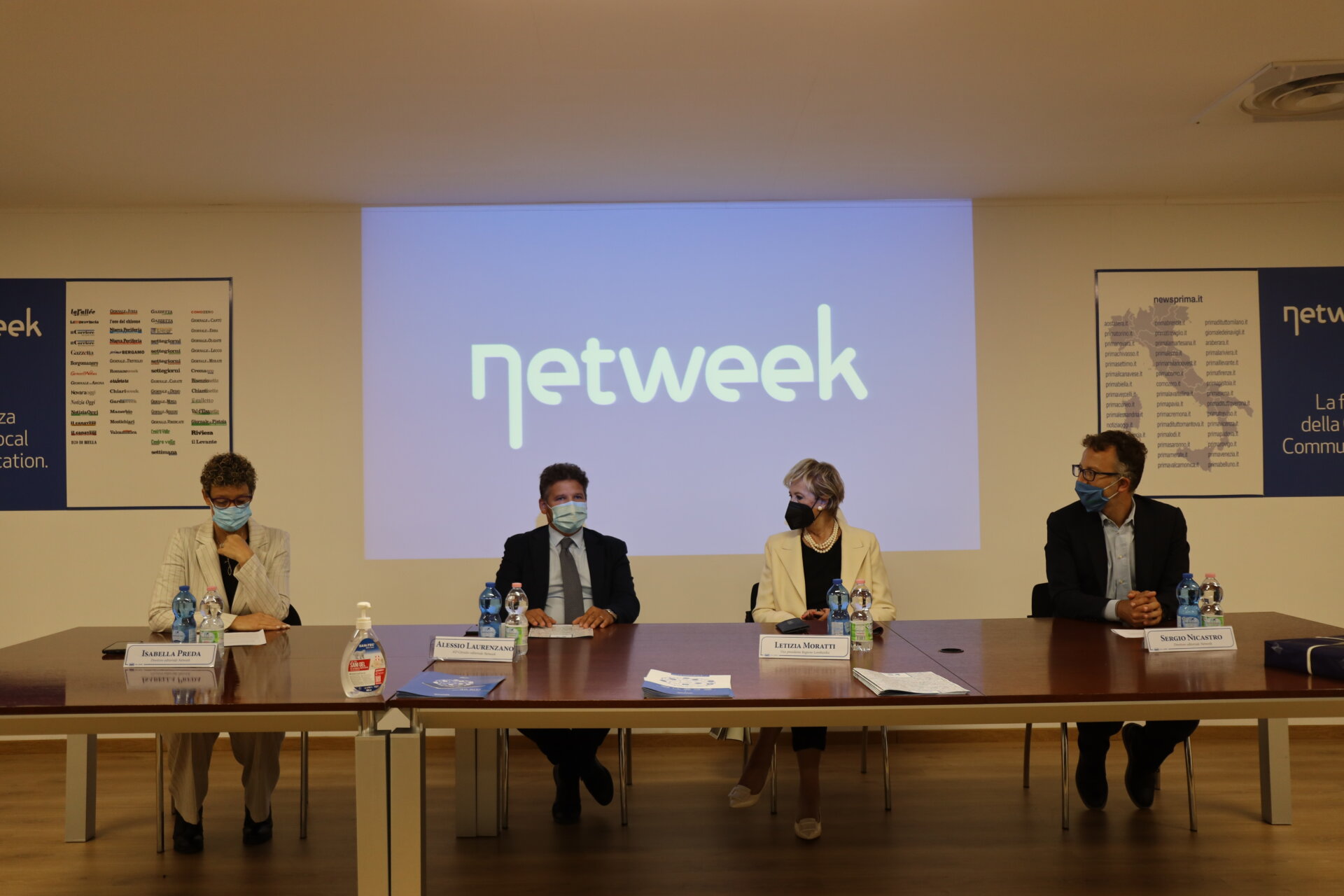 Letizia Moratti in visita alla sede Netweek - Prima Bergamo